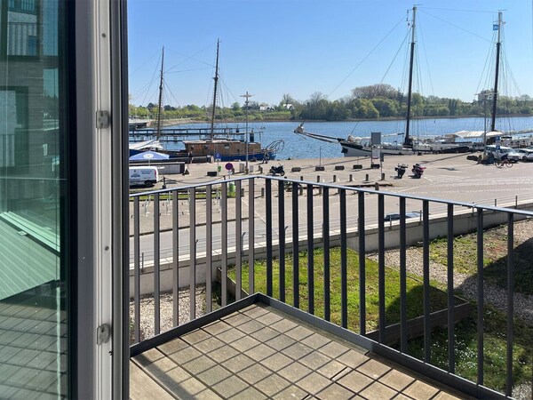 Elegante Ferienwohnung 1. Reihe Am Hafen In Kappeln - Kronsgaard