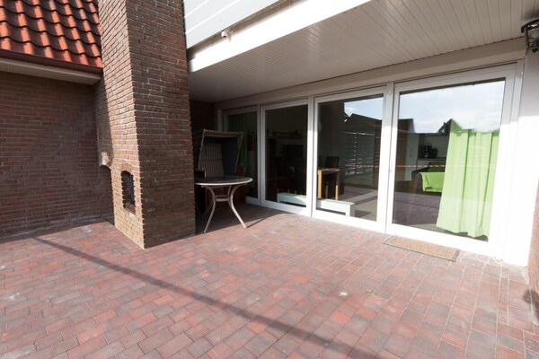 Sonnige Eg-wohnung Mit Terrasse Und Gemeinschaftsgarten - 45 M² Bis Zu 4 Pers - Norddeich