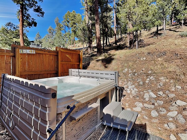 Our Perky Place | Serene Views, Game Room, Hot Tub - Ruidoso, NM