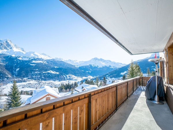 Herrliche Wohnung Mit  W-lan, Tv, Terrasse, Haustiere Erlaubt, Panoramablick Und Parkplatz - Savognin