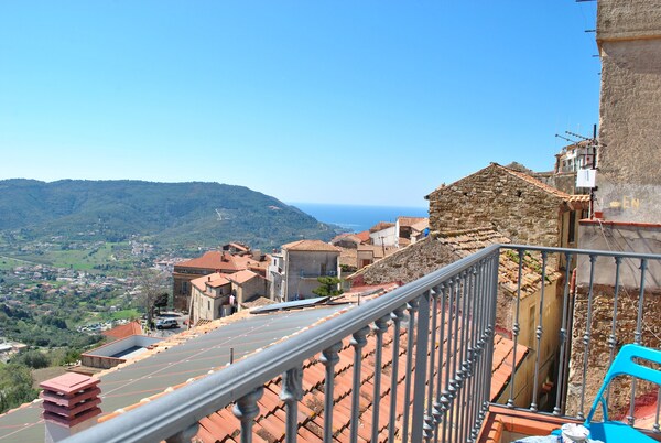 44 Steps Holiday Home - Terrace With Sea View, Equipped Kitchen, Desk With Wifi - Castellabate
