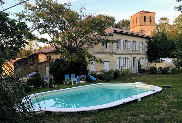 Près St Emilion Gîte 2 à 6 Personnes  2 à 3 Ch Clim Wifi Piscine Jardin Terrasse - Gironde
