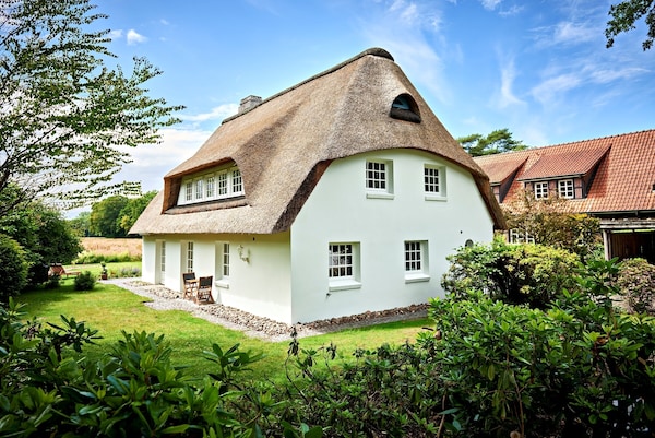 Thatched-roof Villa With A View Of Nature - 160m² Of Pure Relaxation - Sauna - G - Bargteheide
