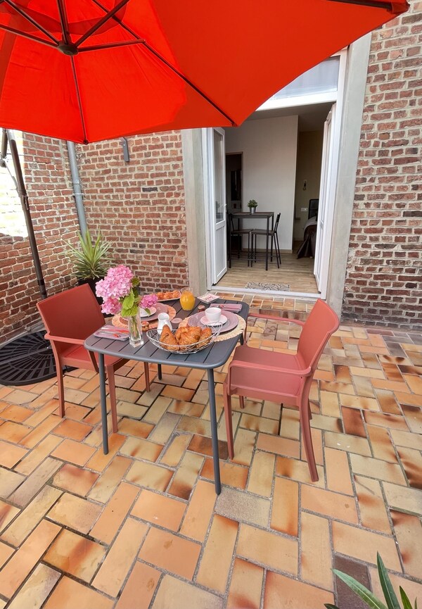 Studio 1er éTage Avec Terrasse Privative - Lens
