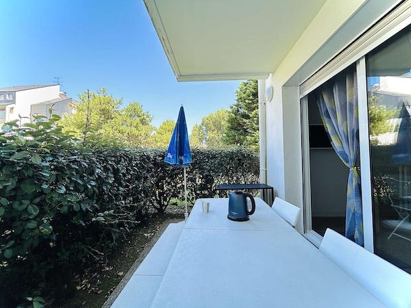 Appartement 2 Pièces Cabine Avec Jardin, Proche Centre Et Marché - 4 Couchages, Le Pouliguen - Plage Le Pouliguen