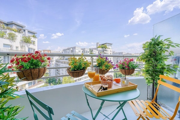 Elegant Suite Inn Paris-appartamento-balcone-bagno Privato - Courbevoie