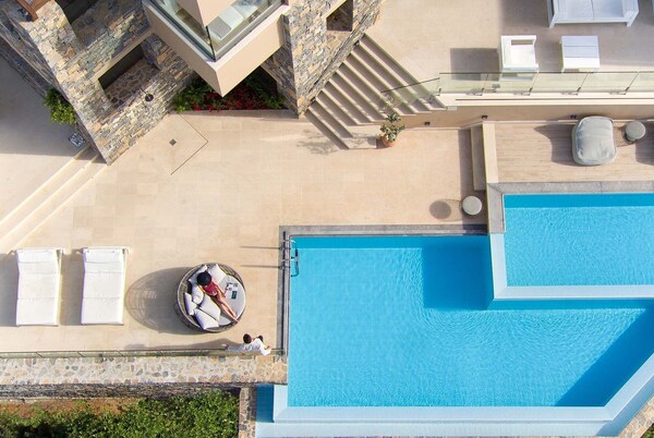 Magnificent Crete Villas | Villa Veritas | 3 Bedrooms | Private Infinity Heated Pool | Breathtaking Sea Views | Private Spa & Fully Equipped Gym | Shared Helipad | Close To Beach | Lasithi - Iraklion