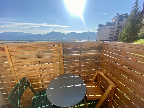 Studio Cabine 20m², 4 Pers, Proche Commerces, Balcon, Parking - Les Angles
