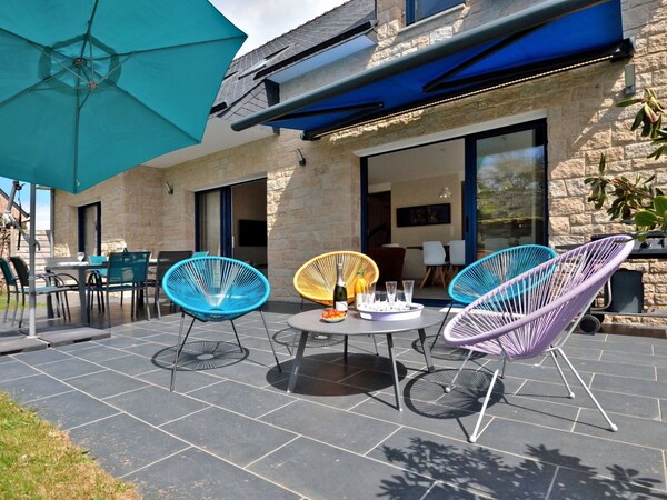 Schönes Alleinstehendes Ferienhaus Mit  W-lan, Tv, Terrasse, Haustiere Erlaubt Und Parkplatz - Sarzeau