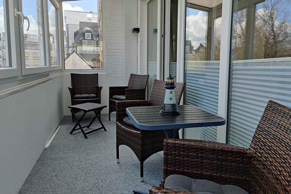 Large Sea View Vacation Apartment 14 With Beach Chair In Haus Seeluft In Duhnen - Cuxhaven