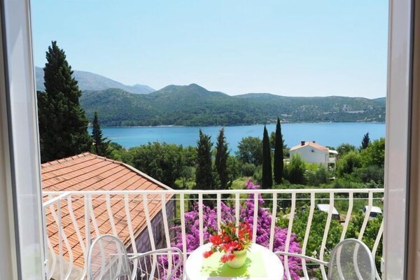 Apartments & Room Eva Slano - Double Room With Balcony And Sea View (Kamara) - Mljet