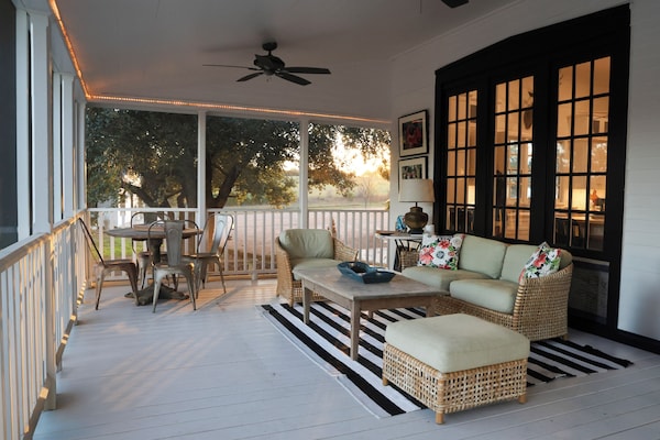 Shop, Swim, & Soak In The Views | Sleeps 15 | St. Jerome House + Cottage - Round Top, TX