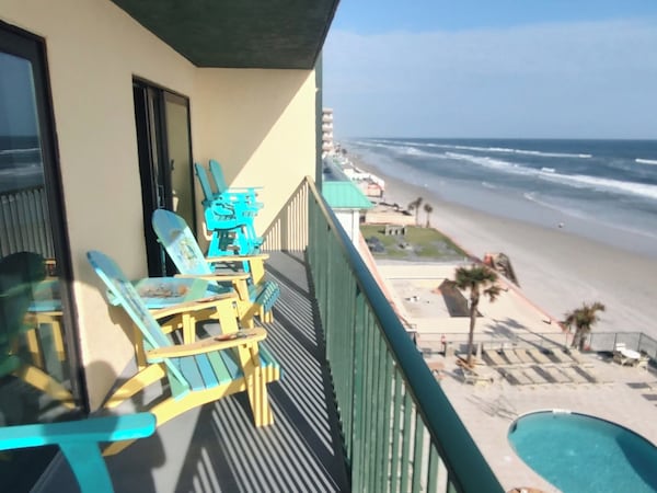 Sunglow Resort 503 Spacious Deluxe Ocean Front Corner Suite With Large Balcony - Port Orange, FL