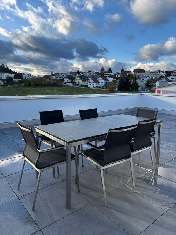 Penthouse Swiss Escape - Rooftop Terrace + Parking - Aarau