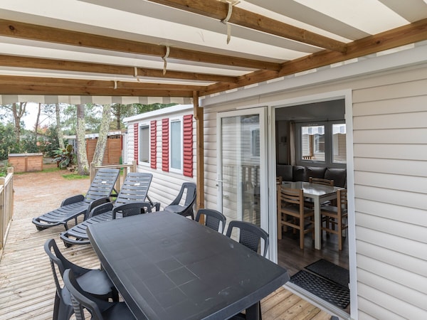 Mobile Home 6 Pers, 3-star Campsite 5km From Ocean, Heated Pool, Family Activities - Lit-et-Mixe