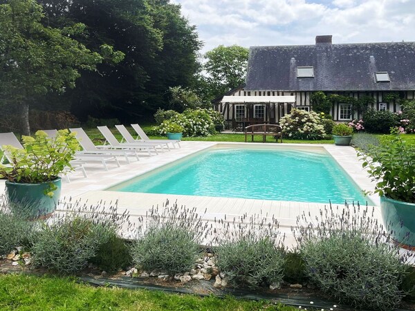 Belle Maison De Vacances Privée Avec Piscine Privée, Wifi, Tv, Animaux Admis Et Parking - Seine-Maritime