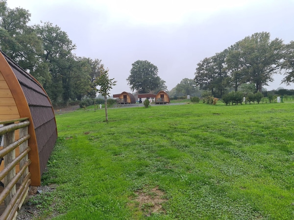 Cabaña En El Bosque Cerca De Base Náutica Con Terraza Y Parking - Centro