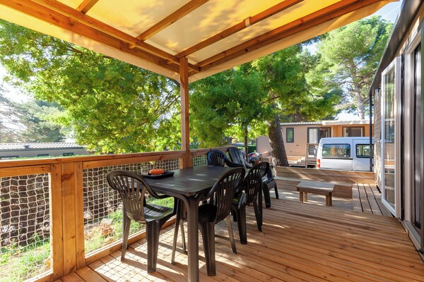Mobile Home 'Camping Lou Soulei 218' Avec Vue Sur La Mer, Piscine Partagée Et Climatisation - Carry-le-Rouet