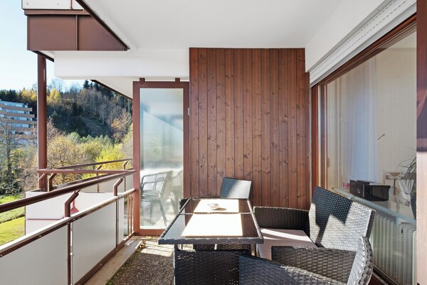 Appartamento 'Fw Moonlight Mit Sauna, Schwimmbad' Con Vista Montagna, Balcone E Wi-fi - Foresta Nera
