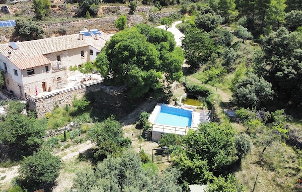 Peaceful Mountain Cottage With Pool And Amazing Views Close To The Village - Fuentespalda
