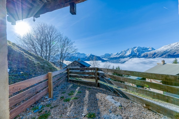 Appartement "Regain 3" Avec Vue Sur Montagne, Terrasse Privée Et Balcon - Villard-Reculas