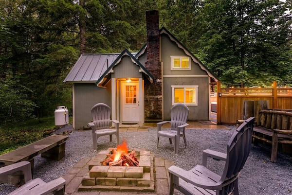 Mt Rainier Cottage, Large Patio, Hot Tub, Firepit! - アッシュフォード, WA