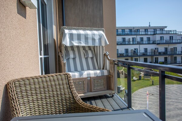 5 Sterne Ferienwohnung Wellenreiter- Südblick Auf Den Saaler Bodden & Strandkorb - Wustrow