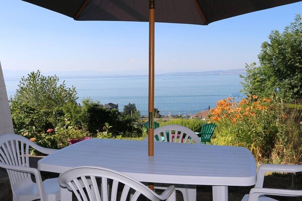 2 Pièces, Rez-de-jardin, Vue Imprenable Sur Le Lac Léman - Évian-les-Bains