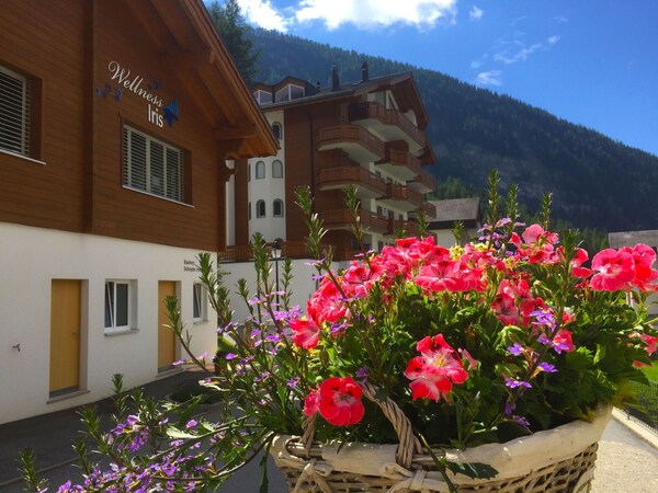 Confortable Appartement Avec Wifi, Bain à Remous, Tv, Terrasse, Vue Panoramique Et Parking - Leukerbad