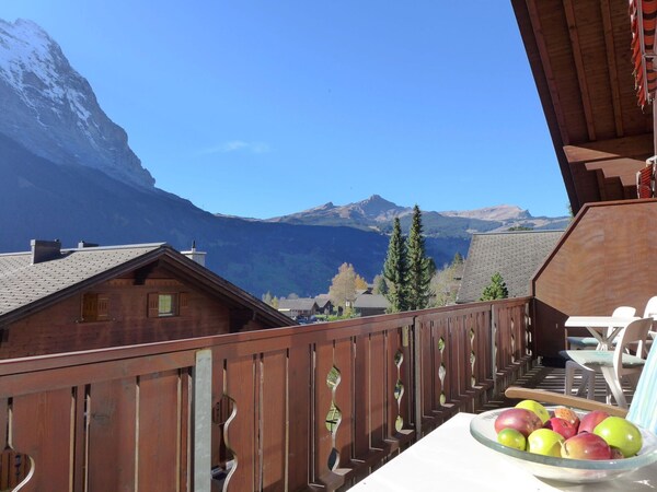 Beautiful Apartment For 5 People With Wifi, Tv, Balcony, Panoramic View And Parking - Grindelwald
