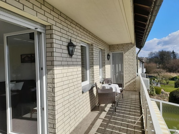 Appartement/fewo, Dusche, Wc, Balkon - Ferienwohnung Und Gästezimmer Iburgblick - Bad Driburg