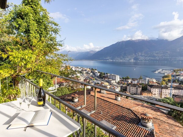 Schöne Wohnung Für 2 Leute Mit  W-lan, Balkon Und Parkplatz - Gordola