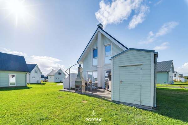 Huus Lee - Infrared Cabin, Bathtub, Fireplace, Parking Lot, Terrace, Beach Chair - Olpenitz
