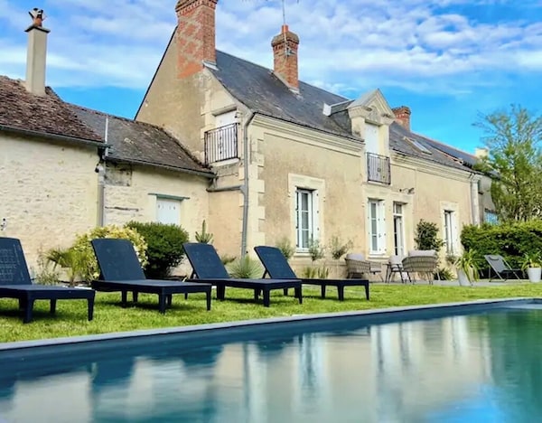 South Touraine Village House With Swimming Pool Near Chinon Azay 10 P - Chinon