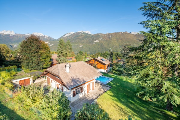 Holiday Home 'Chalet Du Cret' With Private Pool, Balcony And Wi-fi - Lake Annecy