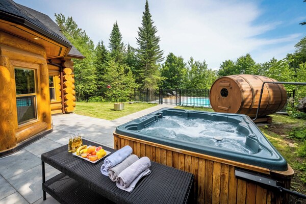 Chalet White Rabbit Au Lac Fiddler Avec Spa, Sauna Et Piscine Privée - Saint-Sauveur
