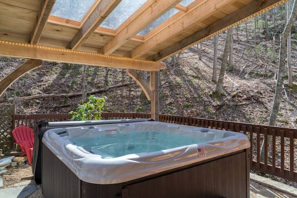 Treetop Towers | Hot Tub | Game Room | Creek Views - Weaverville, NC
