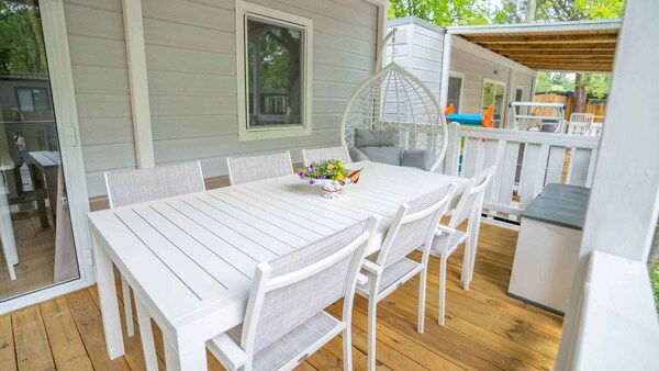Maison Mobile Avec Climatisation, Terrasse Et Piscine - Caorle