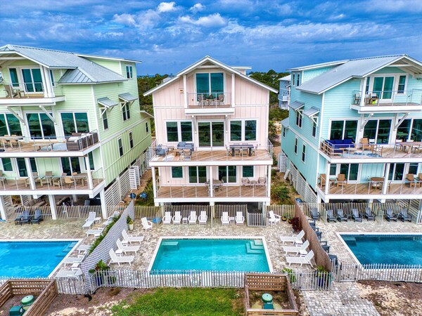 Egret - 8 Bedroom, Beach Front, Plantation Home With Elevator, Private Pool, Hot Tub, Amazing Views... - St. George Island, FL