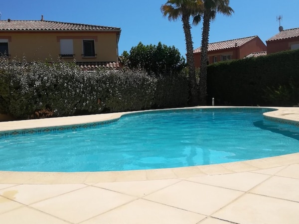 Valras-plage: Pavillon 6 Pers, Piscine, Parking Privé - Valras-Plage