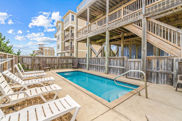 Coastal Home With Private Pool, Game Room, Media Lounge, Oceanside Deck - Outer Banks, NC