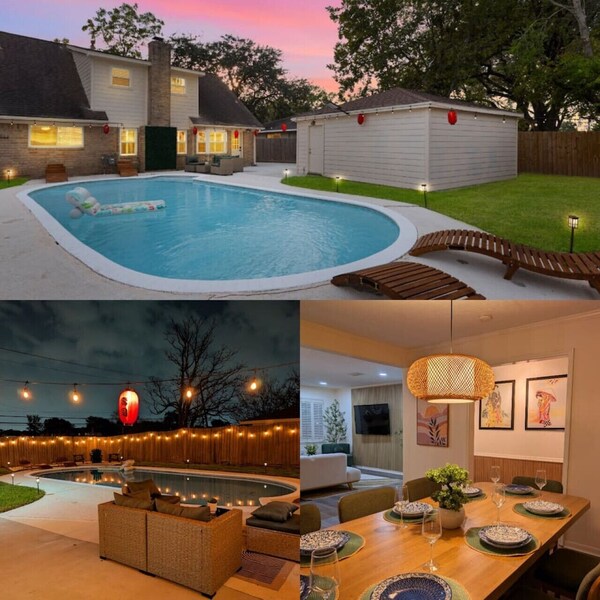 Relaxing Japandi Stay - Pool, Bbq, Firepit, Xbox - Fresno, TX