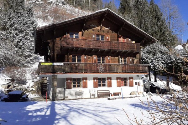 Al Champéry (Valais) Tte L'année Conf Appart 3-5p. Ds Chalet Bois, Vue Superbe ! - Monthey