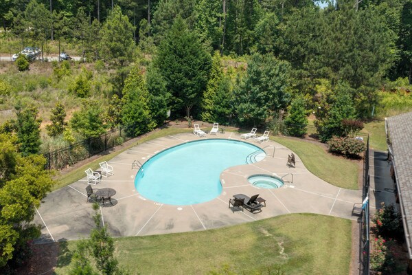 Private Patio, Decks: Waterfront Eatonton Townhome - Eatonton, GA
