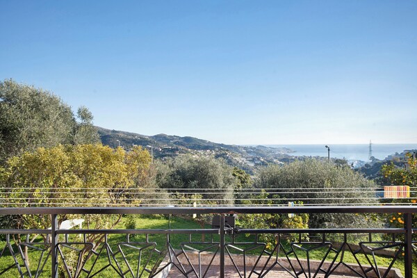 Villa 'In Collina Vista Mare' Mit Meerblick, Privater Terrasse Und Privatem Garten - Sanremo
