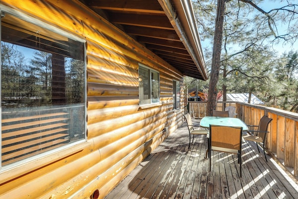 Deck & Forest Views: Black Bear Cabin' In Payson - Christopher Creek, AZ