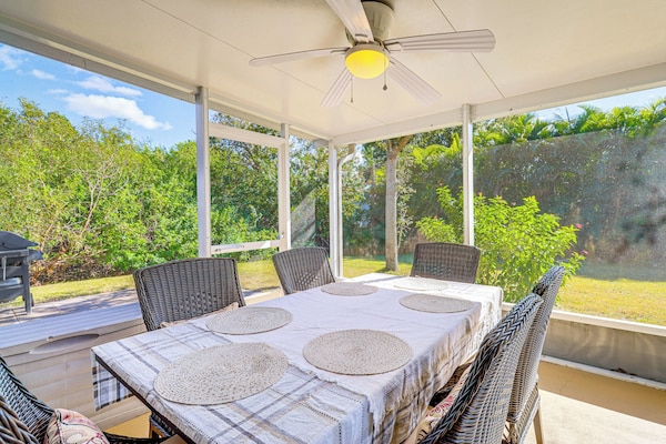 Private Yard & Screened Patio: Sunny Sebastian Gem - Sebastian, FL