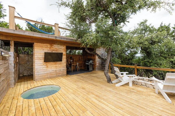 Secluded, Romantic Yurt W/hot Tub At The Yurtopian - "Lena" - Canyon Lake, TX