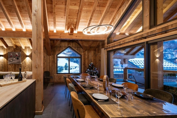 Chalet '-Spa Le Cervin' Avec Vue Sur La Montagne, Terrasse Privée Et Wi-fi - La Grave