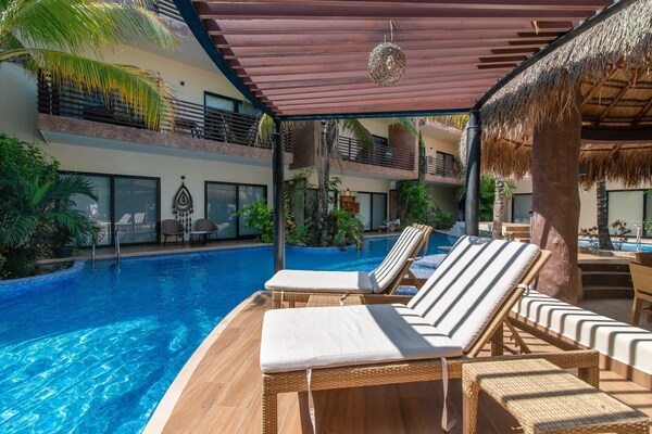 Tropical Haven - Luxury Apartment With Private Rooftop Pool And Amazing Pool Vie - Tulum